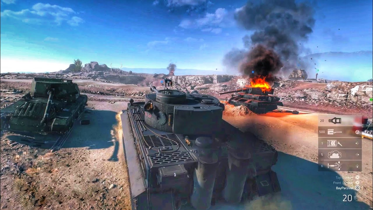 Battlefield V - Tiger Tank Perfect Match Gameplay - YouTube