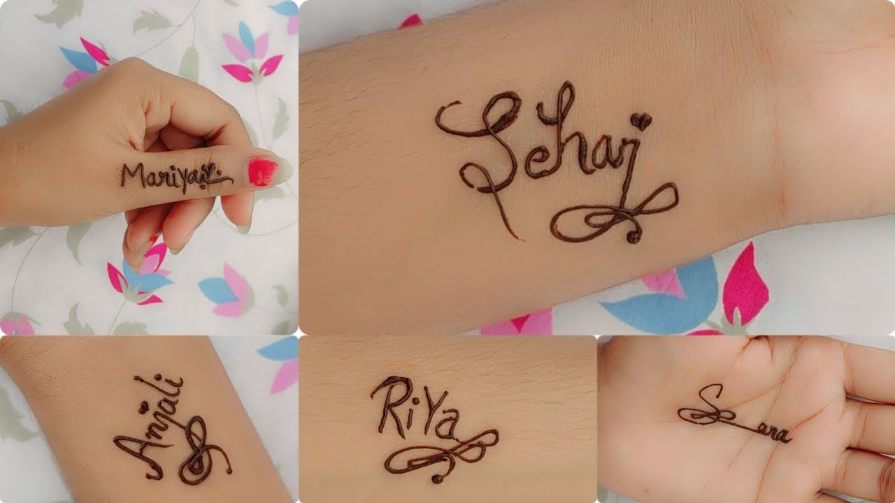 Cute Name Mehndi design | Requested video Creative henna art | mehndi ...
