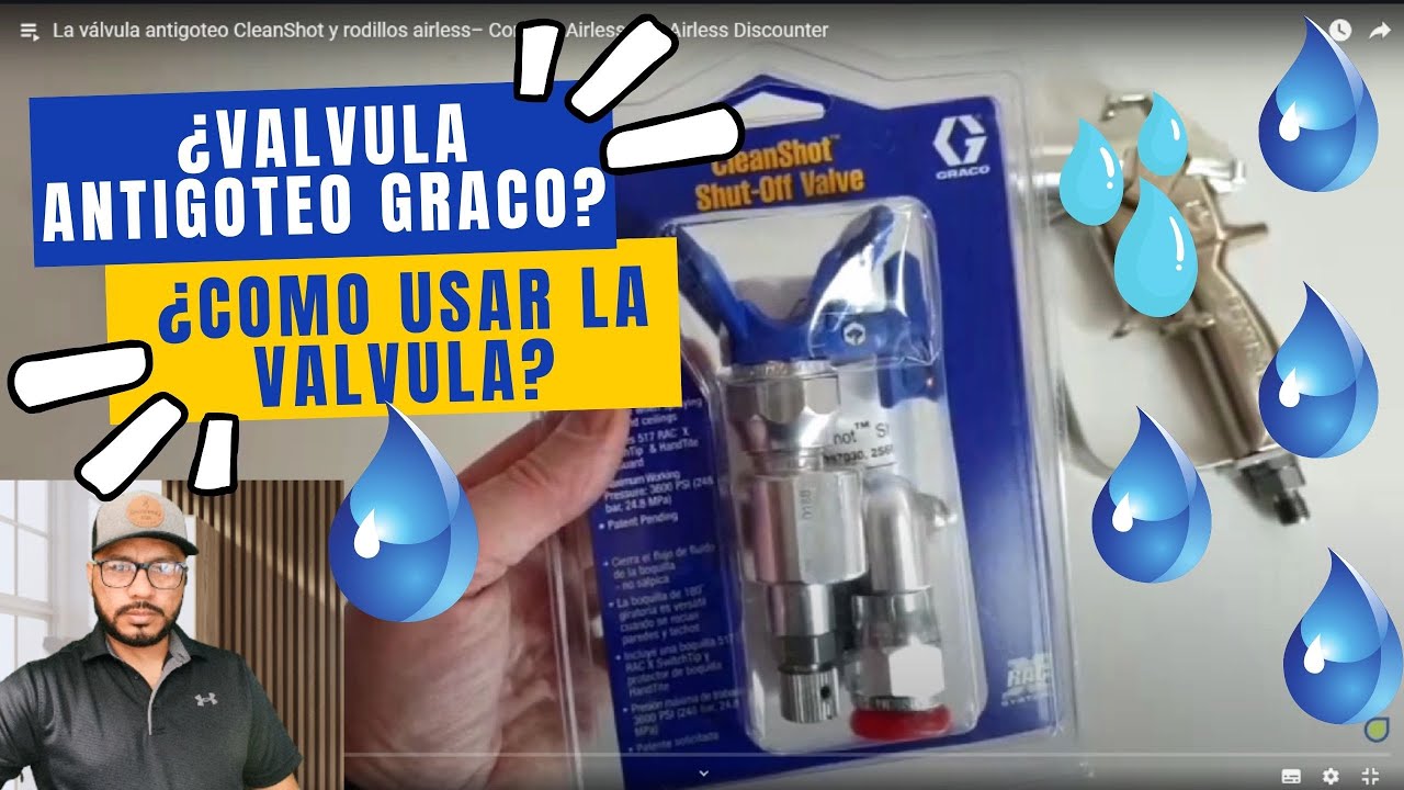 Valvula antigoteo marca graco para pulverizador - YouTube