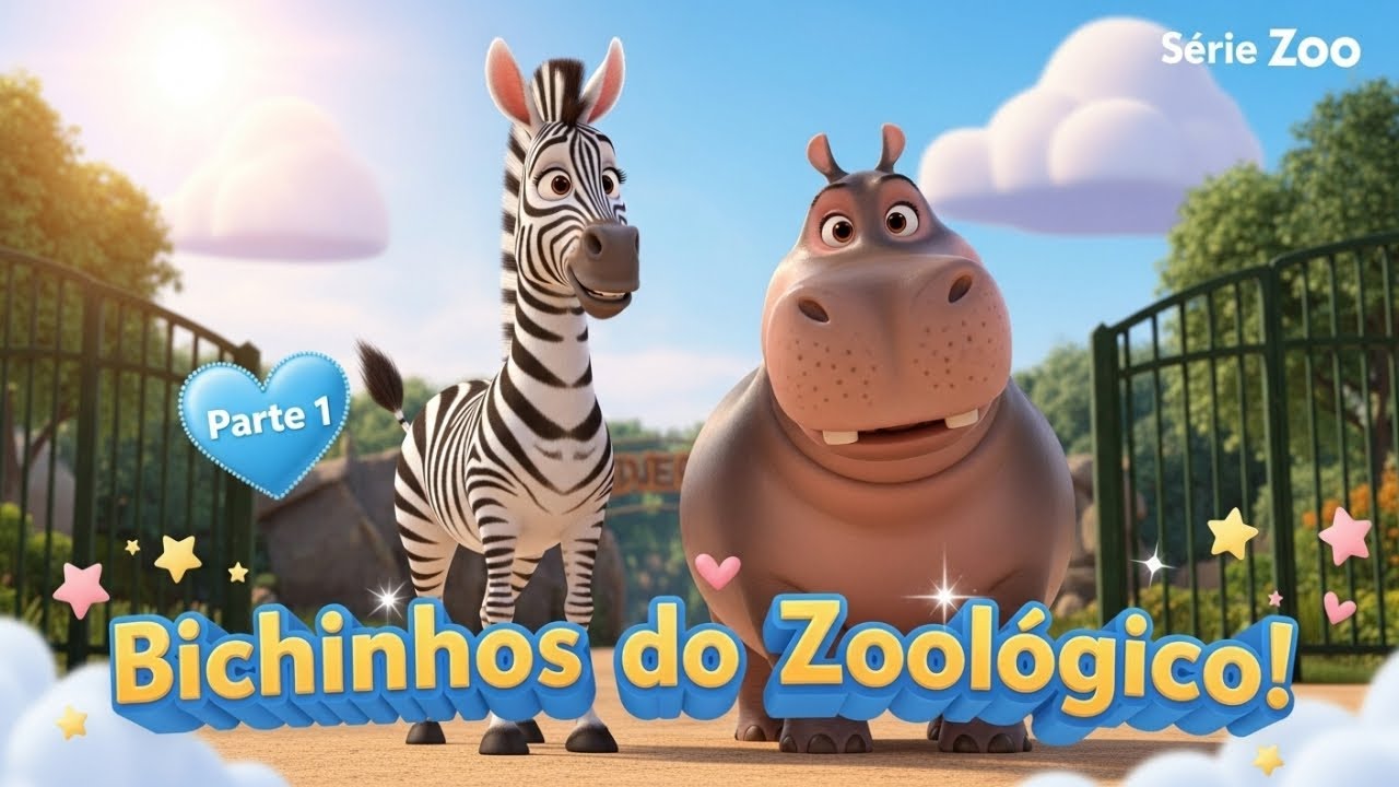 [Serie Zoo #1] Zebra e Hippo | Bichinhos do Zoológico - YouTube
