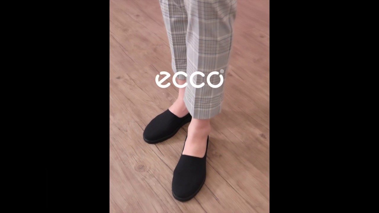 【ecco】BELLA 經典簡約厚底休閒鞋黑 28207351707 - YouTube