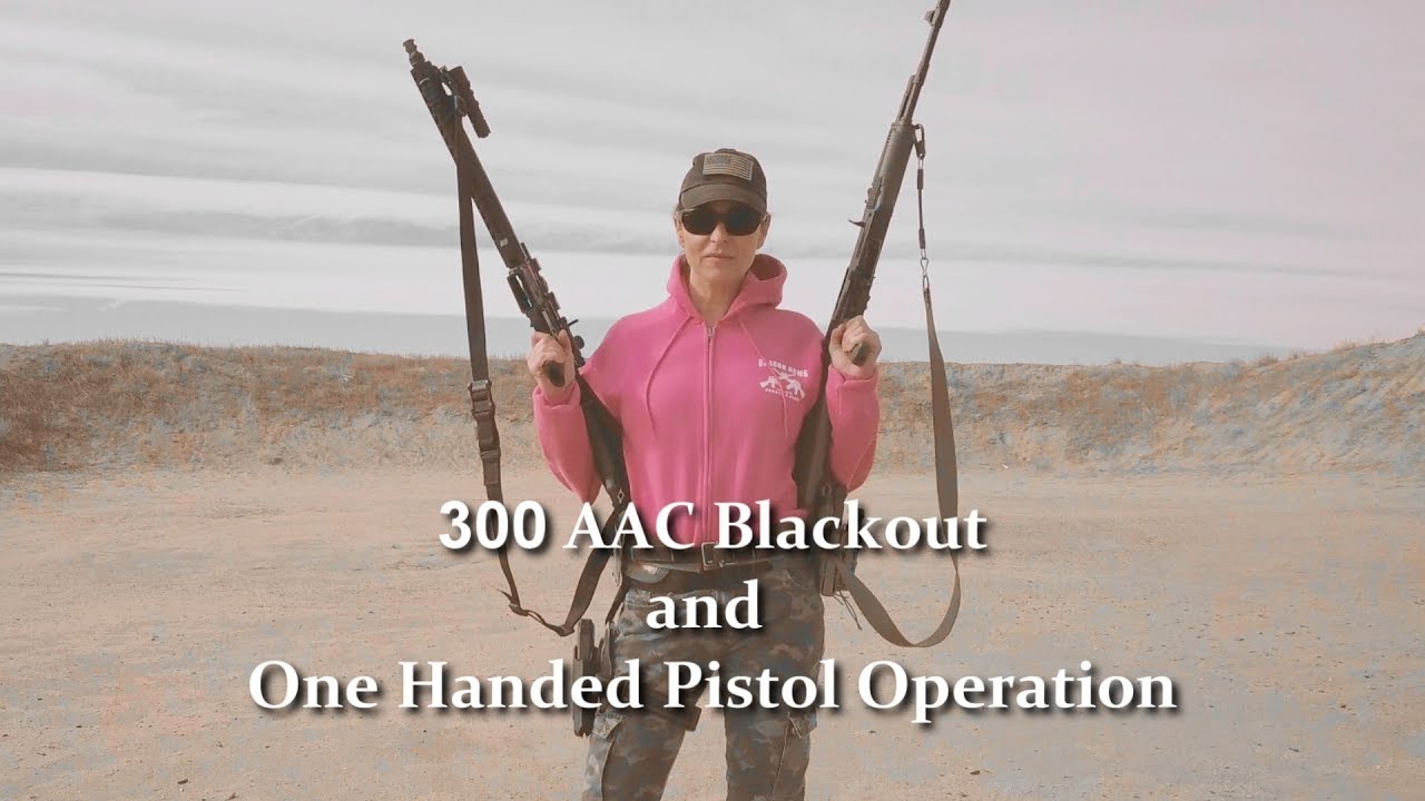 300 black out and one handed pistol operation - YouTube