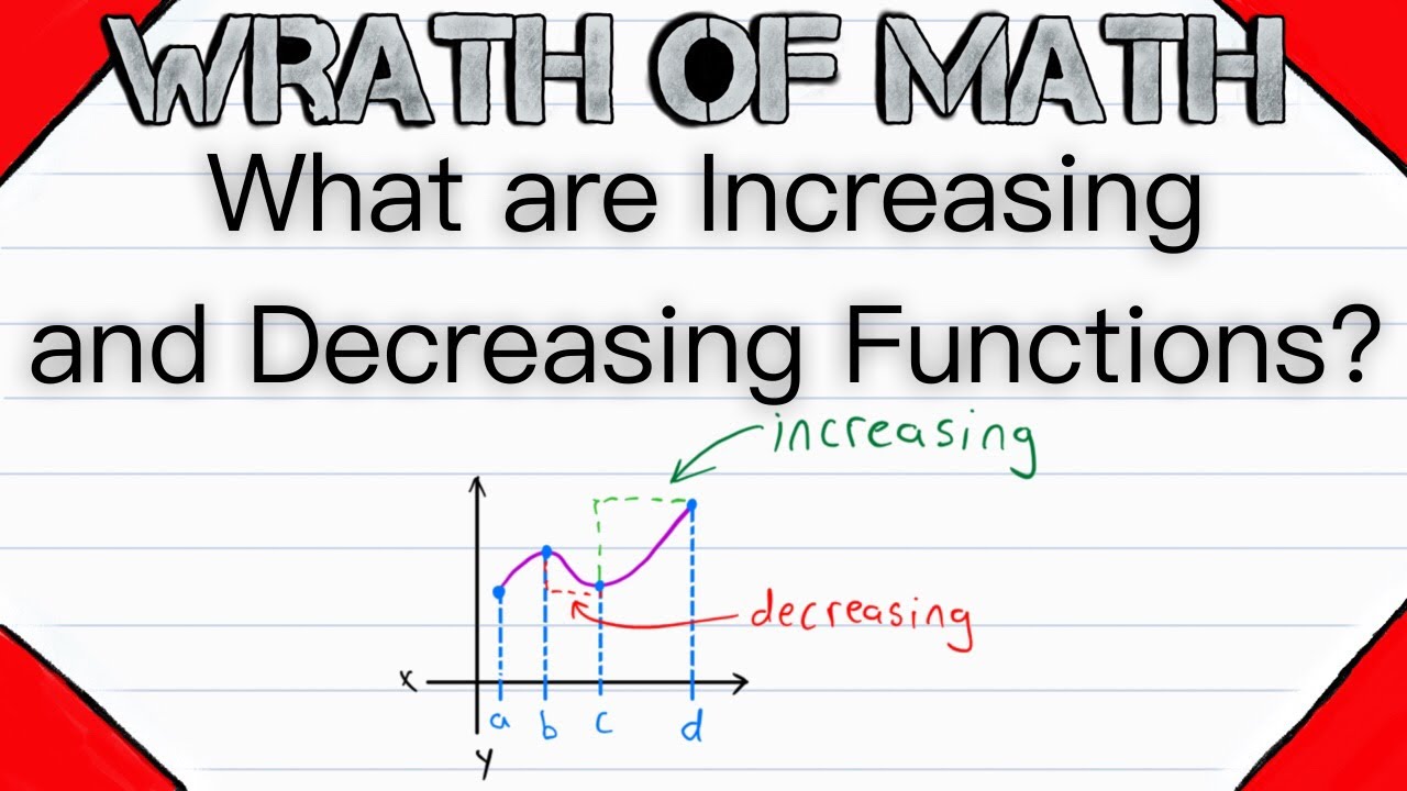 Increasing and Decreasing Functions | Functions and Relations - YouTube