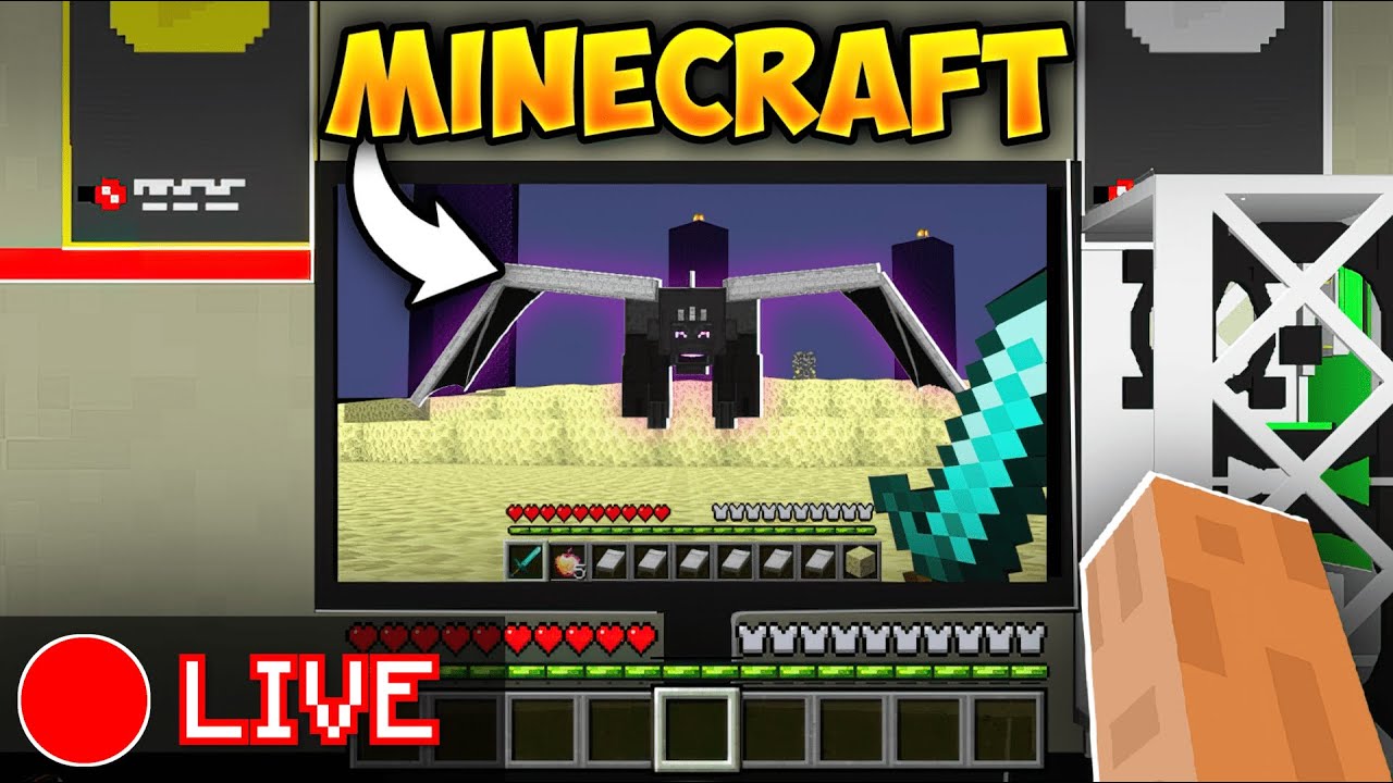 🔴LIVE: Beating Minecraft (in Minecraft) - YouTube