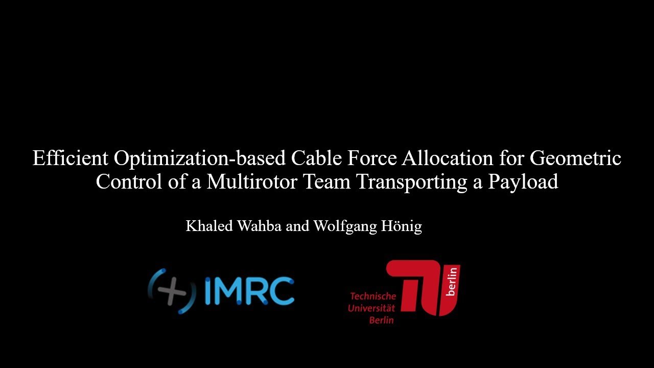 Optimization-based Cable Force Allocation for Control of a Multirotor ...