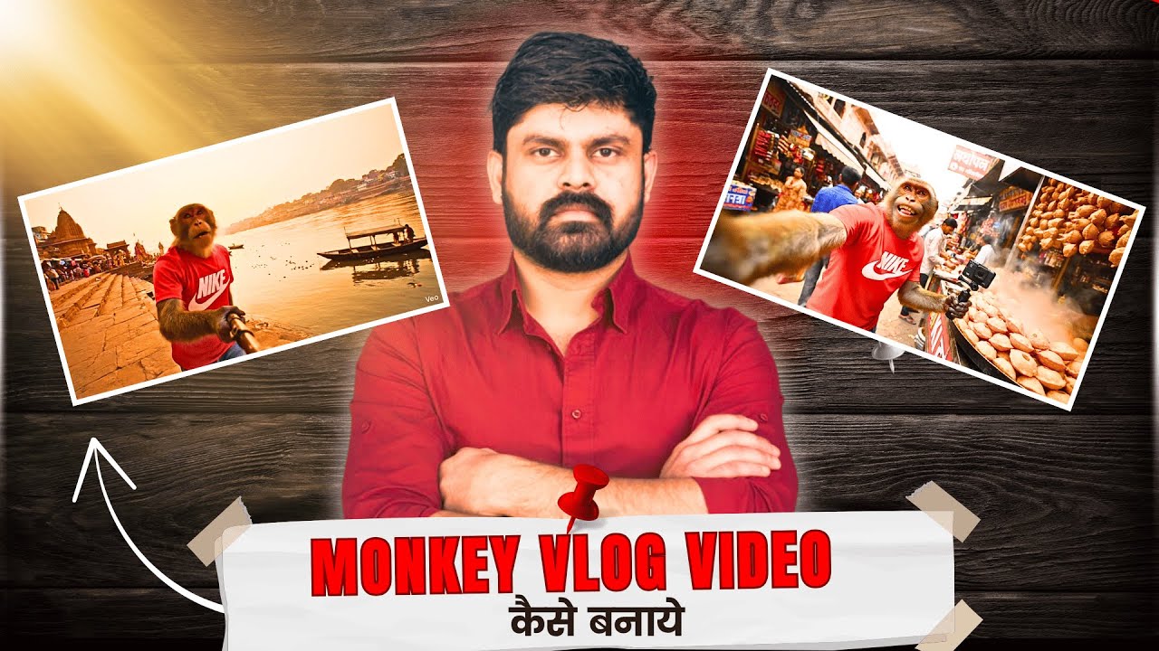How to make monkey vlog ai video | Viral Monkey vlogging video kaise ...