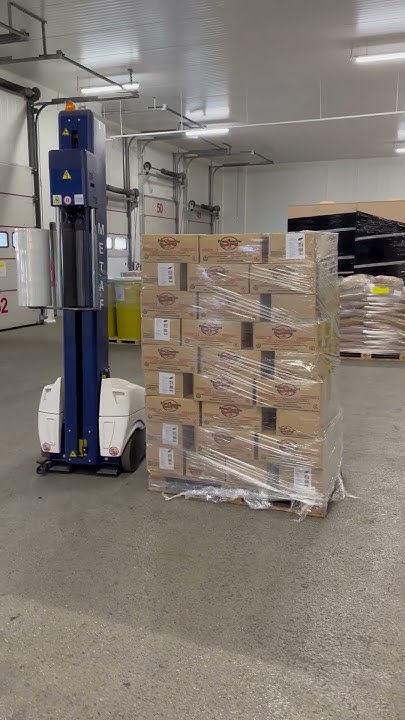 Robopac Robot S6 ( M110 PDS plus) Palletizer - palletizing robot - YouTube