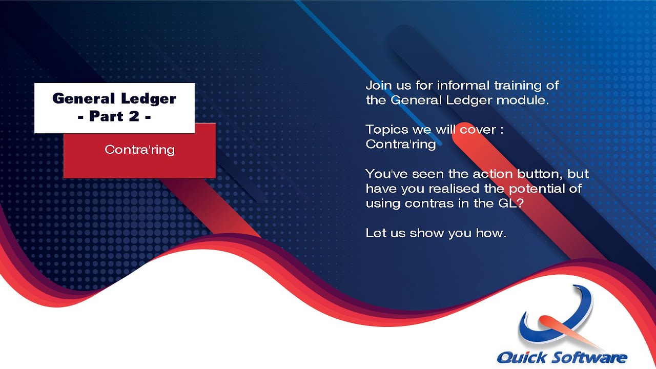 General Ledger - Part 2 - Contra'ring - YouTube