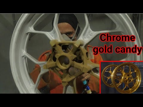 proses powdercoating chrome candy gold velg YAMAHA - MT - YouTube