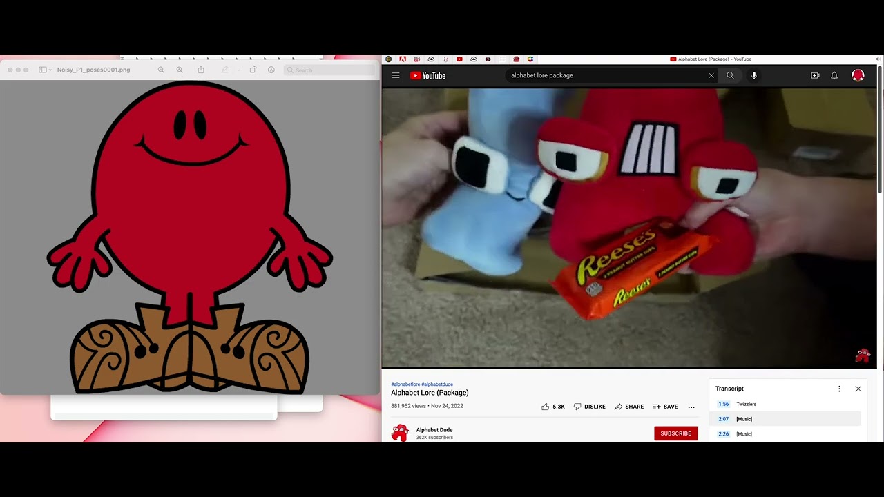Mr. Noisy reacts to Alphabet Dude Package - YouTube
