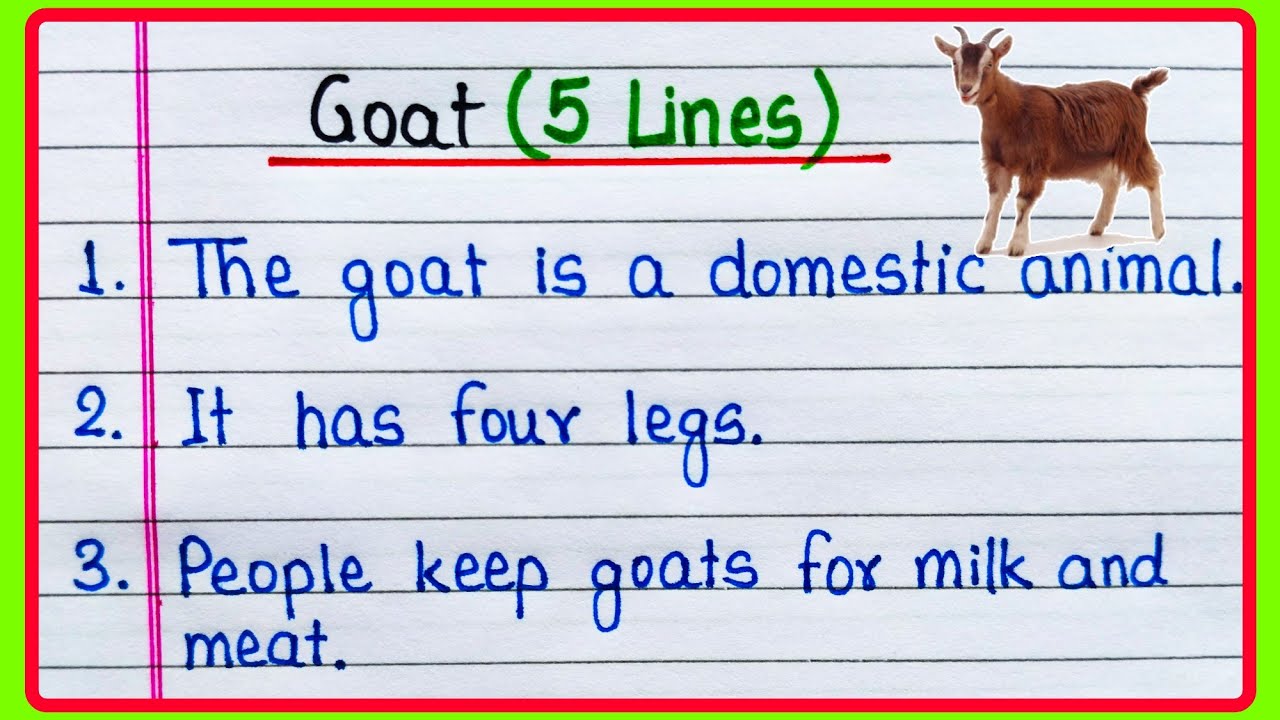 5 lines on Goat in English | Essay on Goat in English | Goat essay in ...