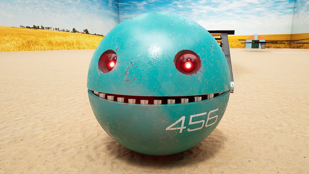 Pacman, Chain Chomp and Mecha Dog Battle Lava Robot in an Epic Escape ...