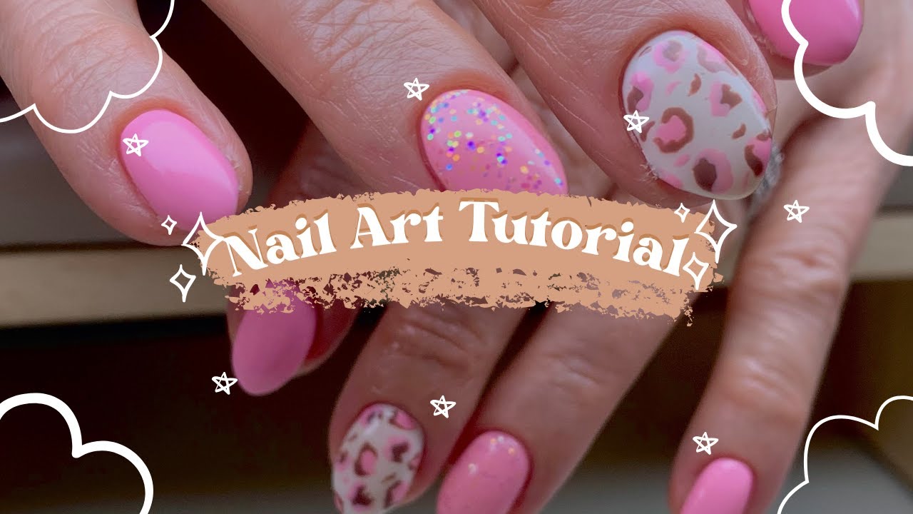 girly spring nail art tutorial - YouTube