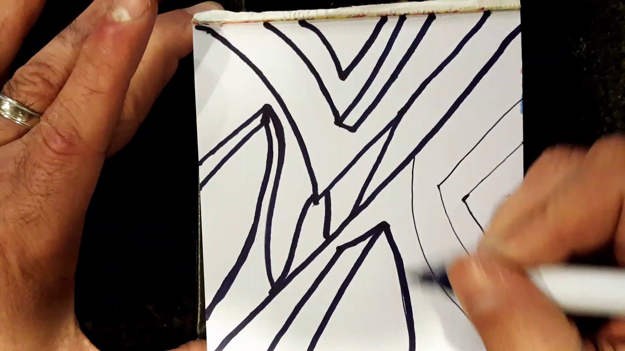 Abstract Demonstration Drawing for Painting Idea by Jeff EP4 - YouTube