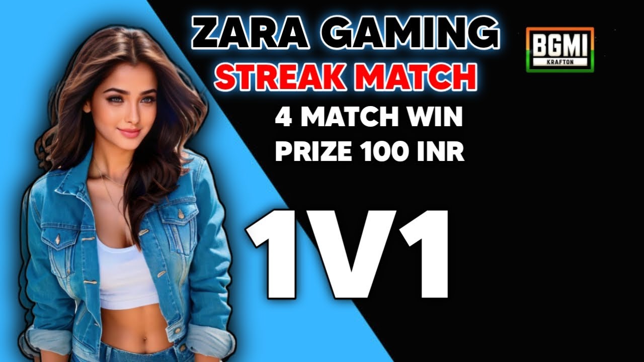 BGMI LIVE 1V1 TDM MATCH CUSTOM || WITH ZARA GAMING#bgmilive #tdmcustom #girlgamer #prizecuston ...