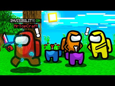 I Trolled With INVISIBILITY In Minecraft Among Us!