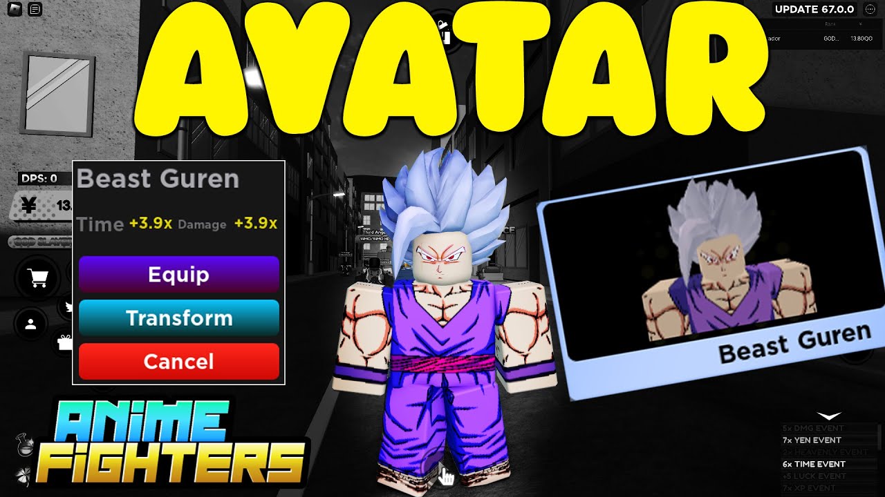 🚨SUPER AVATAR de GOHAN en ANIME FIGHTERS roblox - YouTube