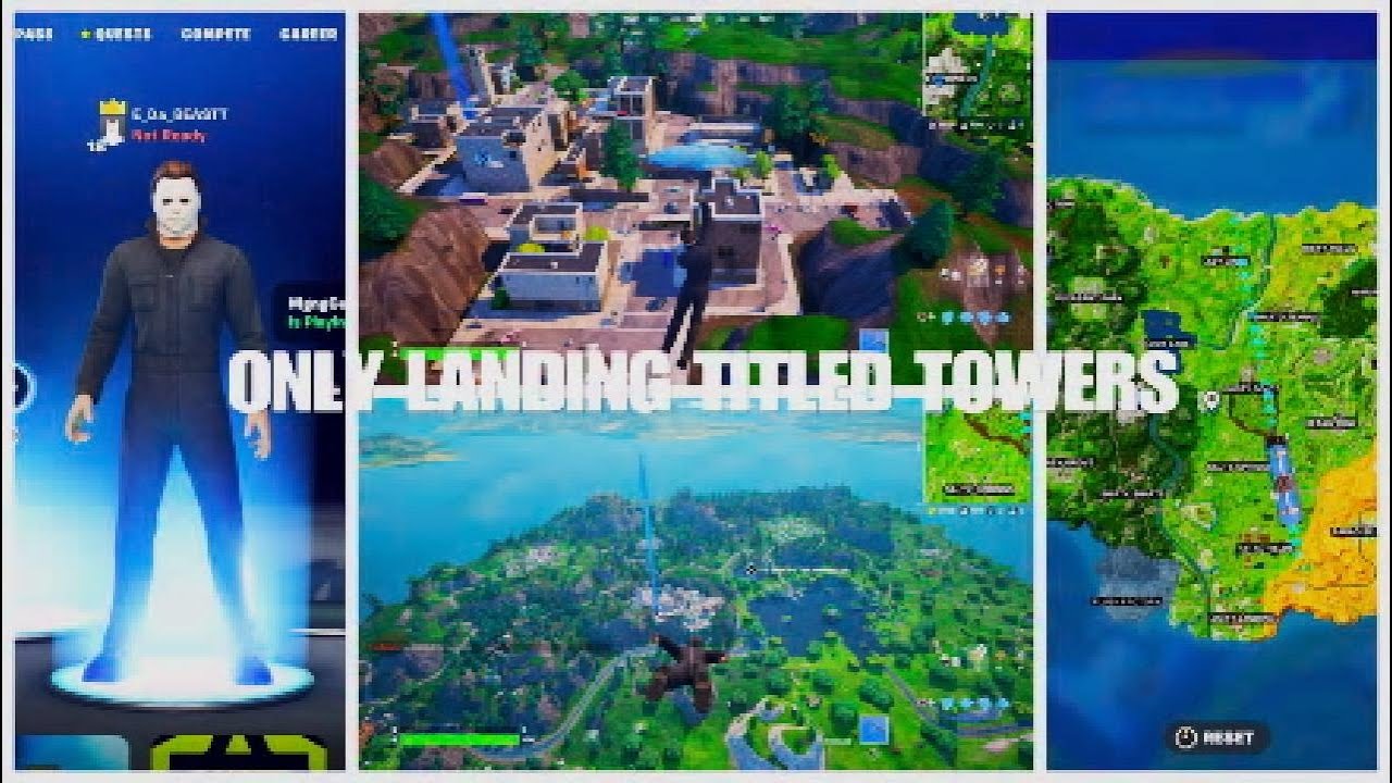 Only Landing Titled Towers OG Fortnite - YouTube