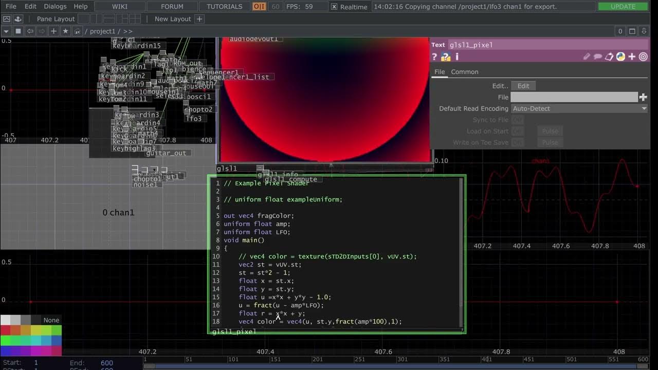 live coding visuals in touchdesigner - YouTube