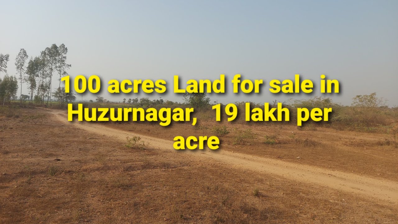 100 acres farm land for sale in Huzurnagar, 19 lakh per acre - YouTube