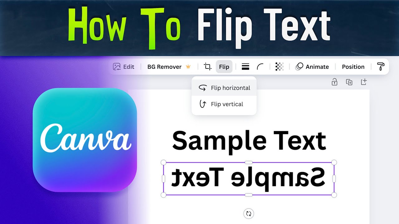How to Flip Text in Canva (Easy Guide) - YouTube