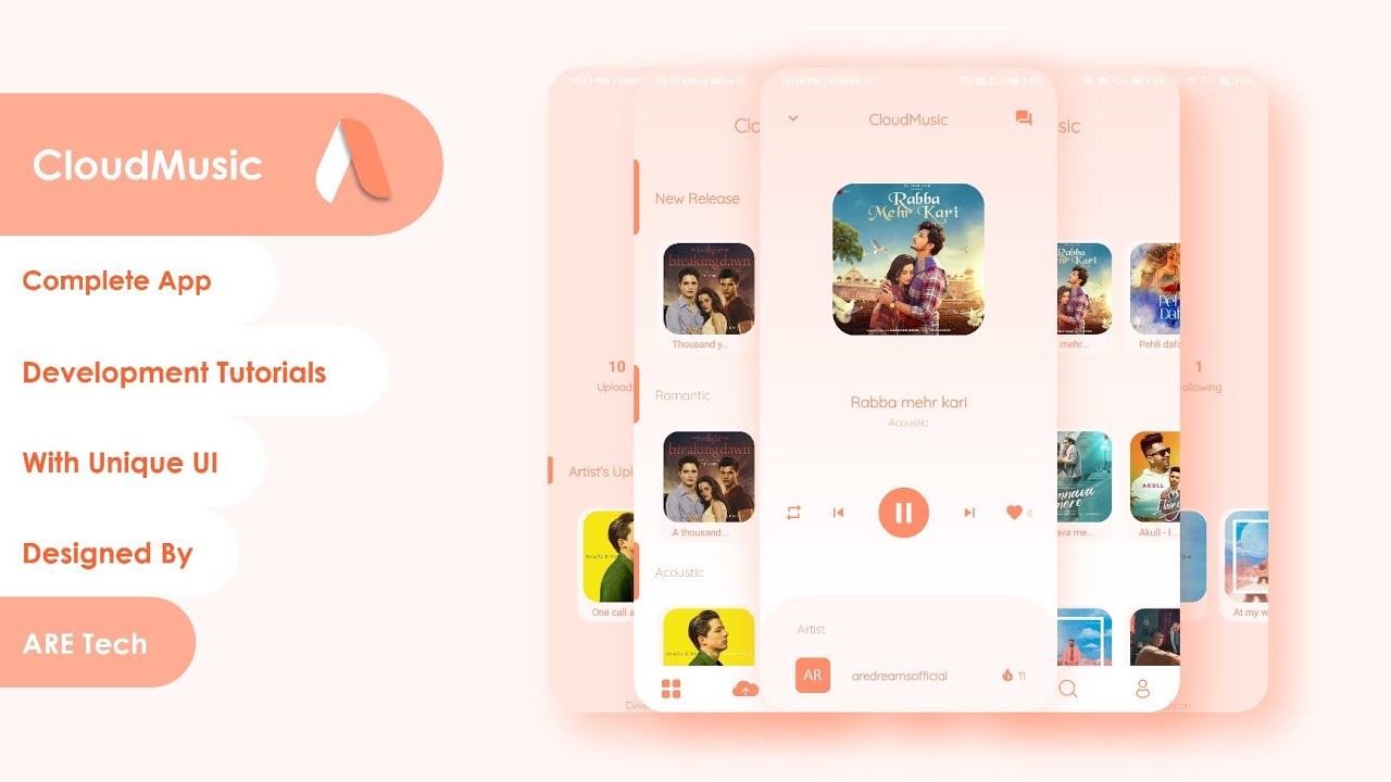 #7Final Part : CloudMusic App development tutorial Part 7 in kodular | Beautiful Music player ...
