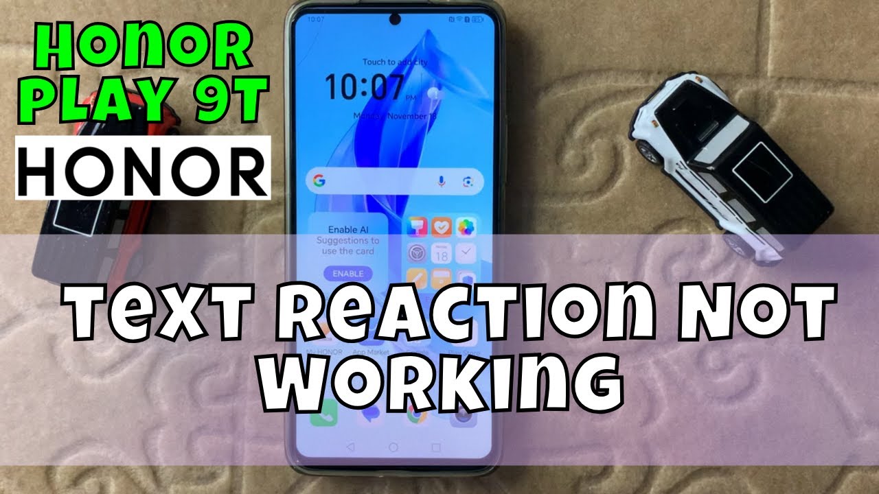 How to fix Honor play 9T text reaction Not Working - YouTube