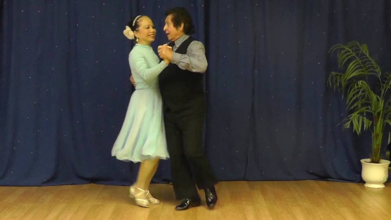 Waltz , Promenade Pivot Step, American Style - YouTube