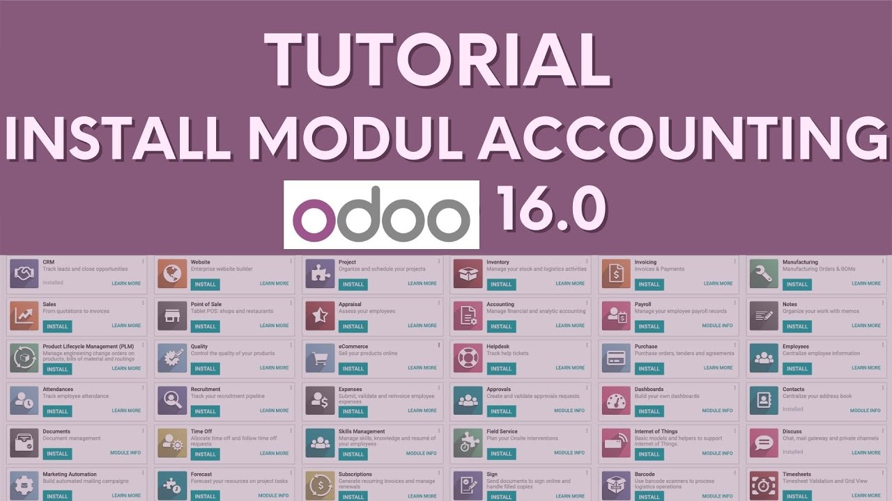 INSTALL EXTRA MODULE ACCOUNTING in Odoo 16.0 [MAC OS Version] - YouTube