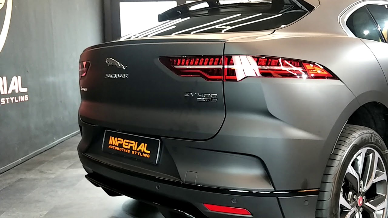 3M 1080 Dead Matte Black Jaguar iPace - YouTube
