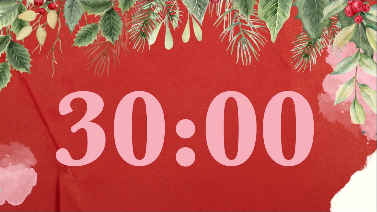 30 Minute Cute Holiday Timer (Sleigh Bell Alarm at End) - YouTube