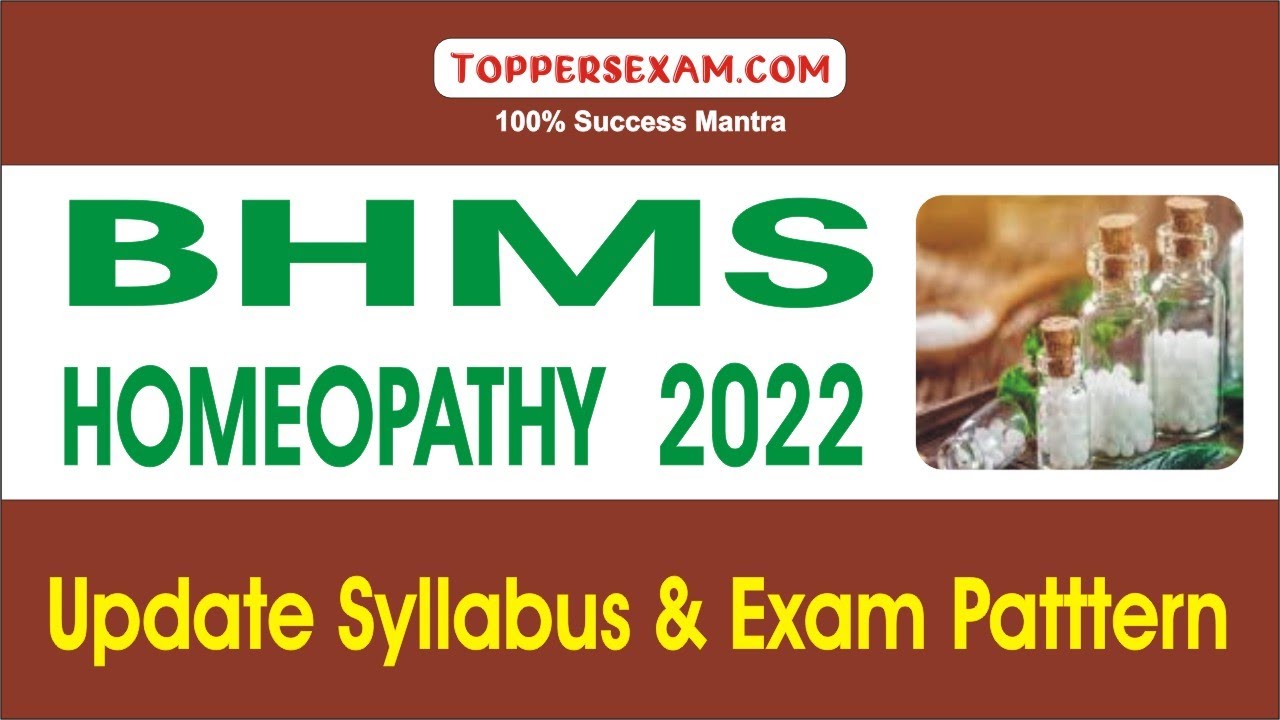 BHMS HOMEOPATHY Update Syllabus & Pattern 2022 | Test Series | Practice ...
