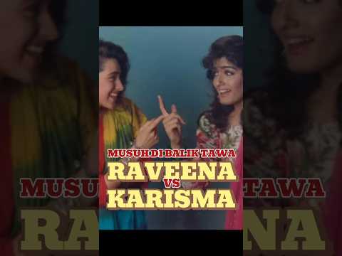 DRAMA PANAS DI BALIK ANDAZ APNA APNA, RAVEENA VS KARISMA #ytshorts #karismakapoor #raveenatandon