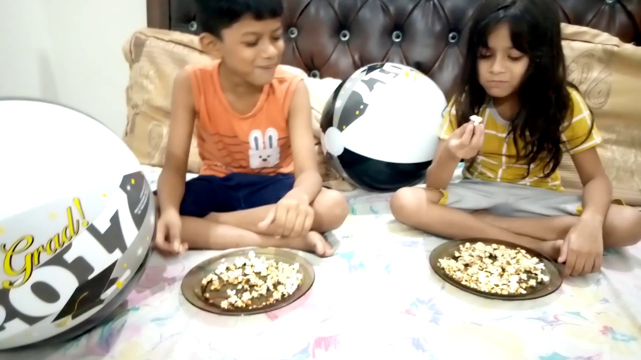 popcorn challenge.... - YouTube
