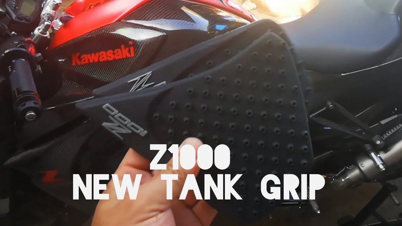 Z1000 New Tank Grip - YouTube