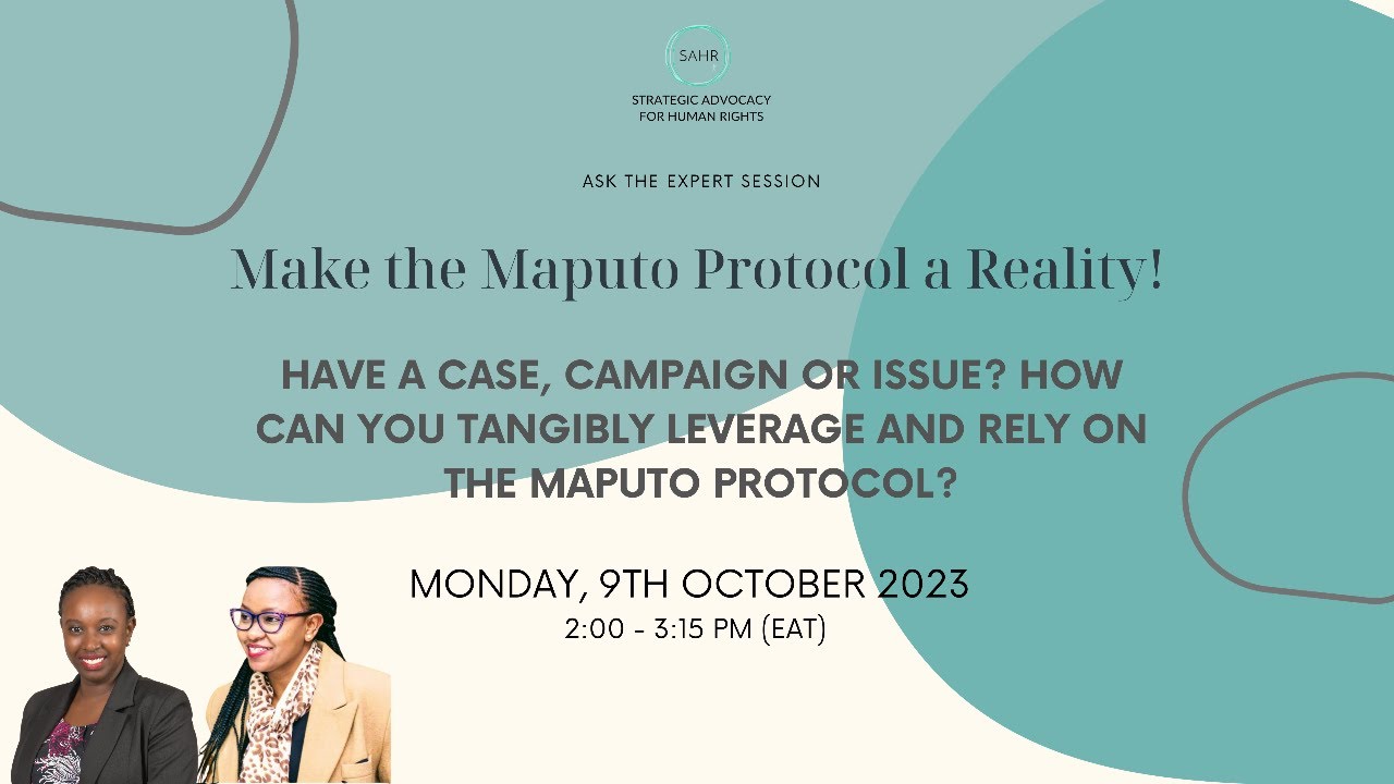 Ask the Expert Session - Maputo Protocol - YouTube