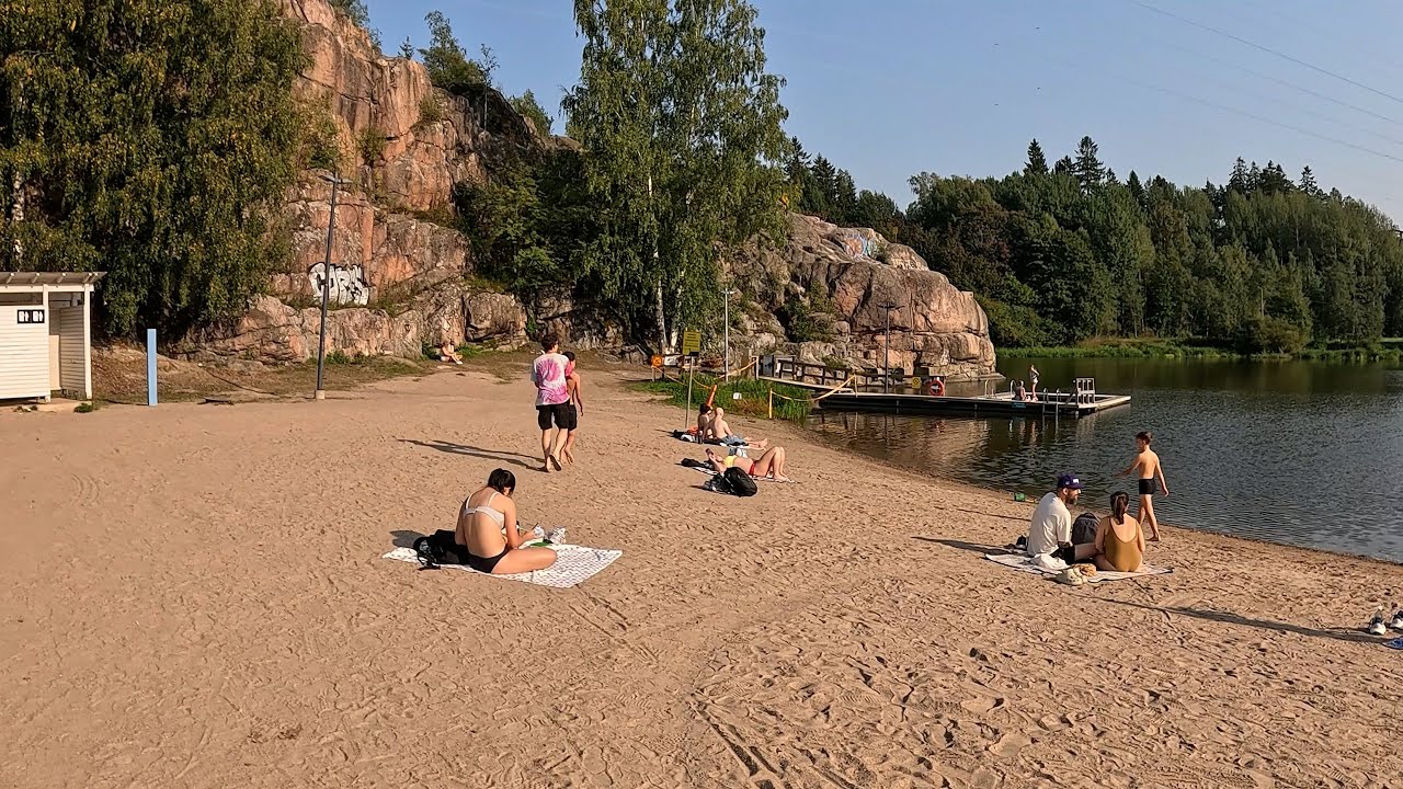 Hidden Beach in Helsinki: Stunning 4K Walkthrough of Pikkukoski - YouTube