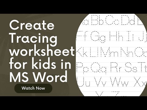 Create a tracing worksheet for your kids in word@dailybites-db #msword ...