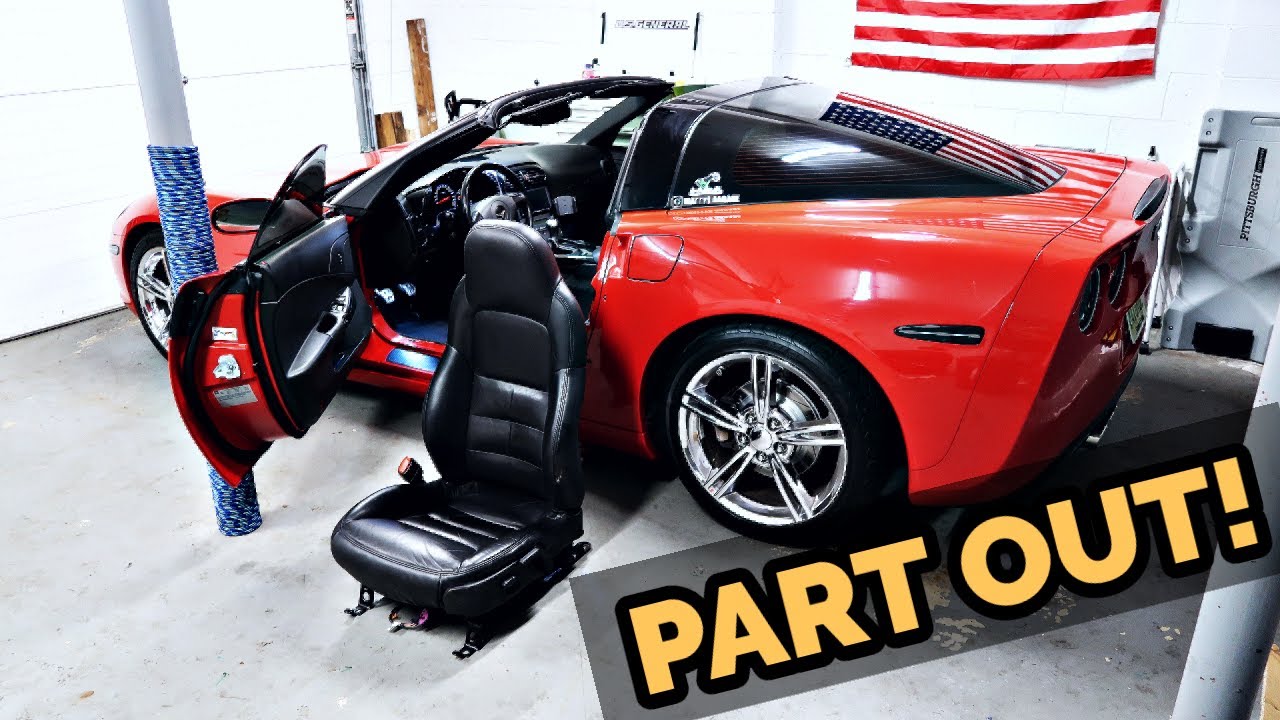 Let's pull the C6 Corvette apart .... removing Seat belts and OeM Seats ...