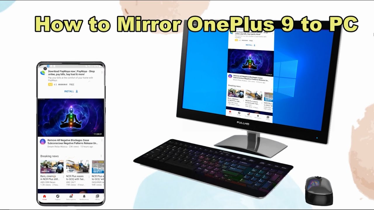 How to Mirror OnePlus 9 to PC - YouTube