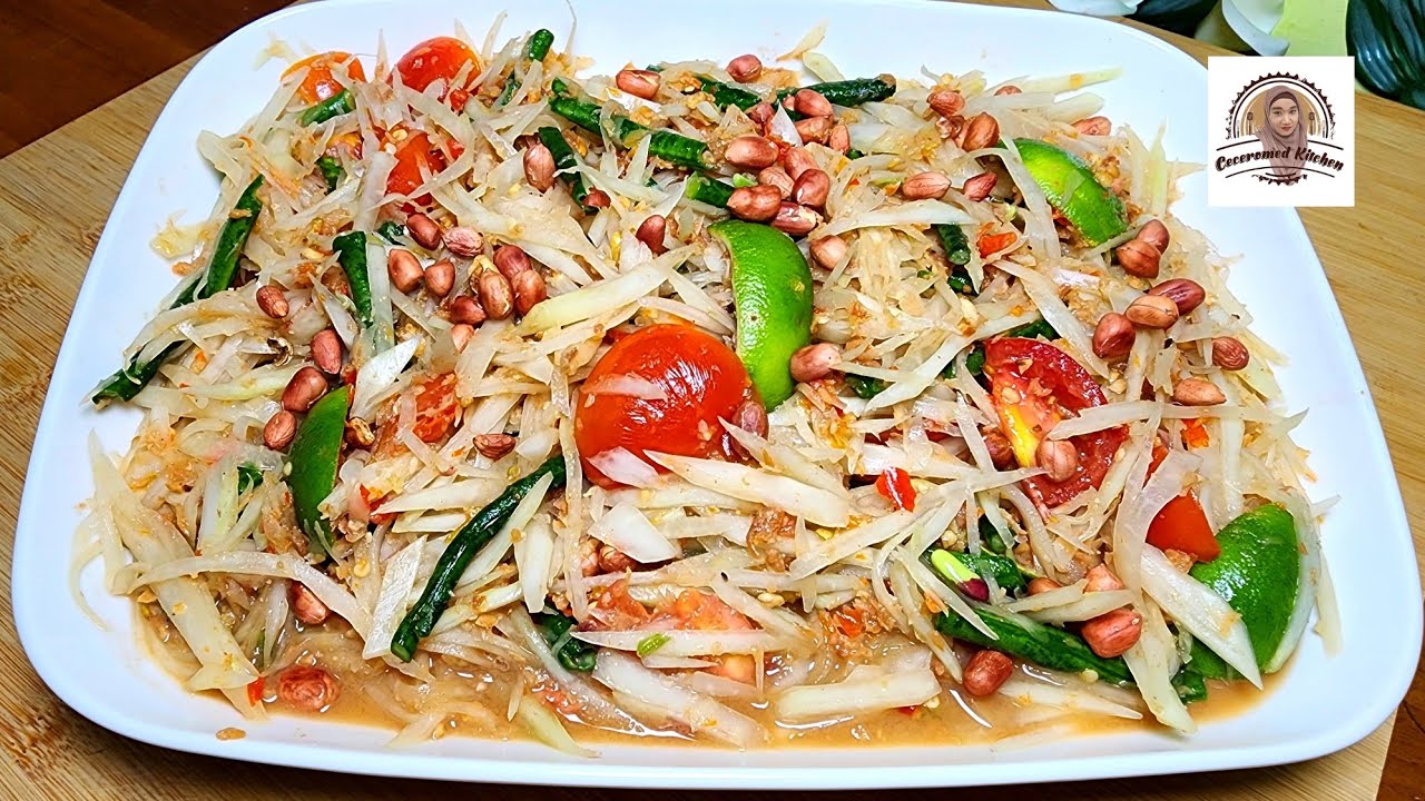 SOM TAM, VIRAL DI TIKTOK, SALAD PEPAYA MUDA ALA THAILAND. - YouTube