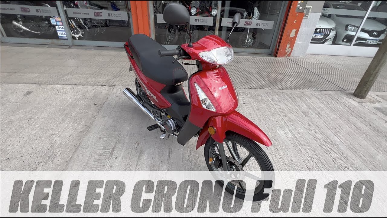 Keller Crono 110 FULL la moto Cub mas económica Ficha Tecnica color Roja 4k - YouTube