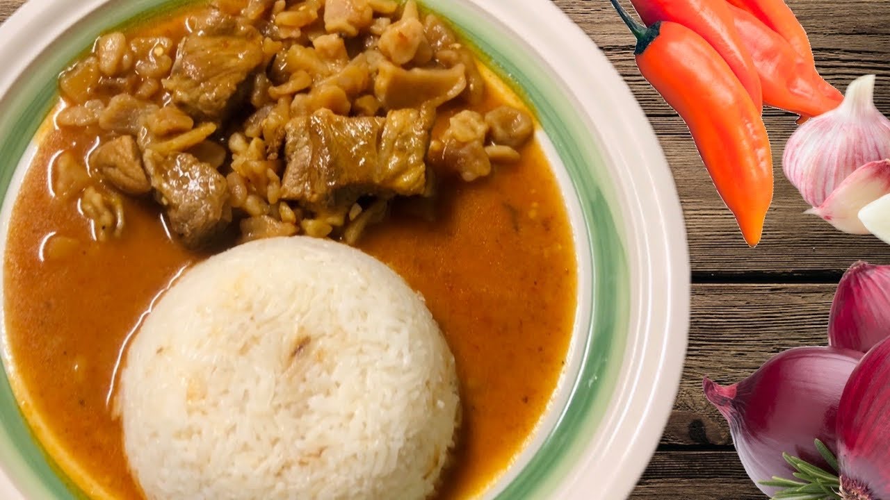 Dry Potato Stew with Pork Ribs / Peruvian Recipe Carapulcra - YouTube