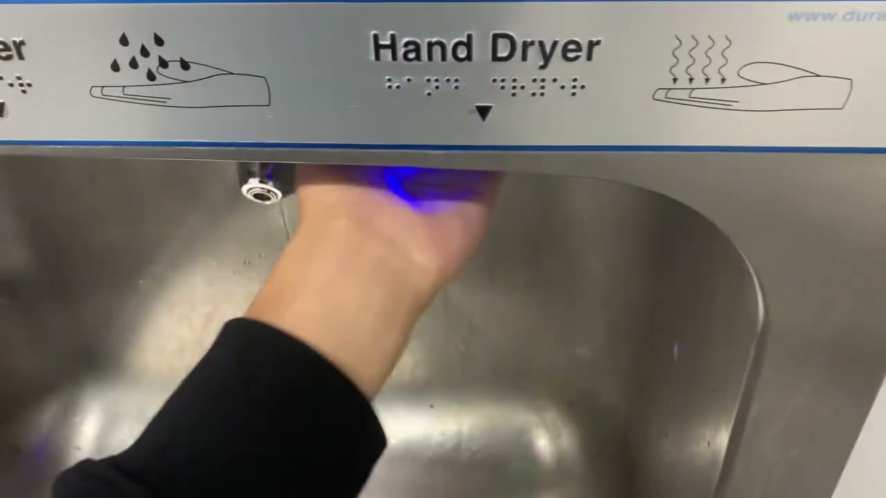 Exeloo Duraclenz basin Hand Dryer - YouTube