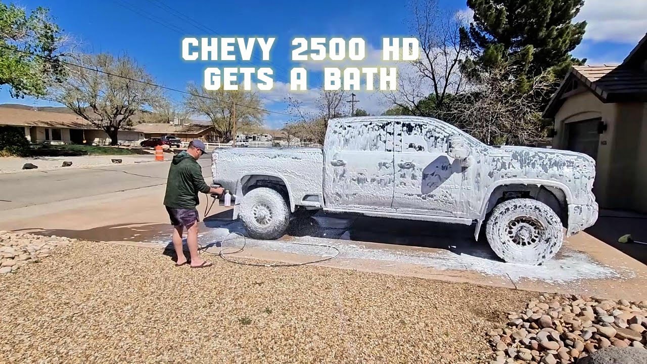 Big Truck, Big Suds | Chevy 2500 Wash Day w/ Family Vibes - YouTube