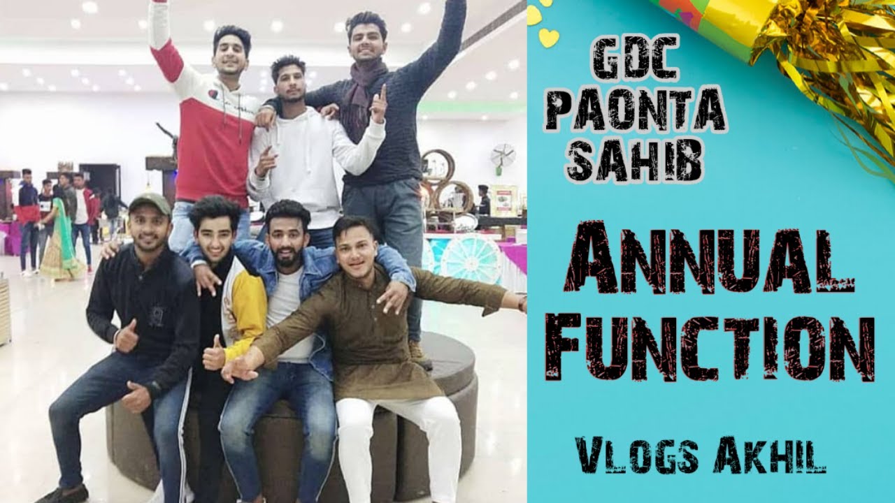 GDC College Paonta Sahib Annual Function | Akhil Sharma Vlogs - YouTube