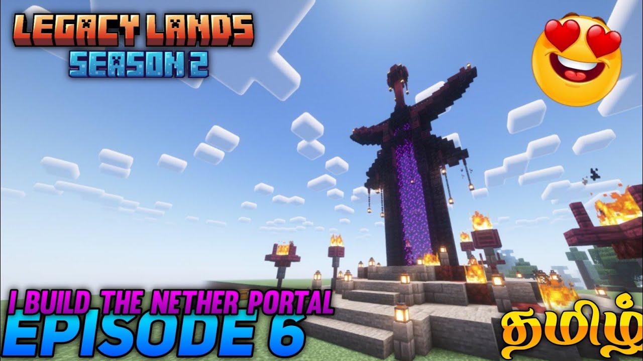 "My First Ever Build on the Server – A Giant Nether Portal in Minecraft ...