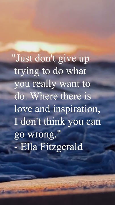 Motivational Quote | Success | Motivation | Ella Fitzgerald - YouTube