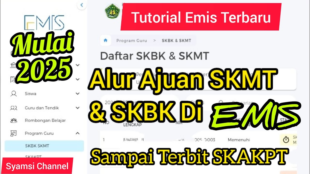 Cara Ajuan SKMT dan SKBK di Emis 4.0 Madrasah Terbaru, Sampai Terbitnya SKAKPT Setiap Guru di ...