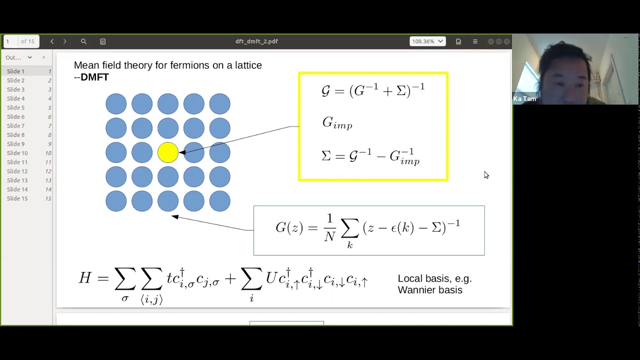 DFT plus DMFT: An overview on how it works. - YouTube
